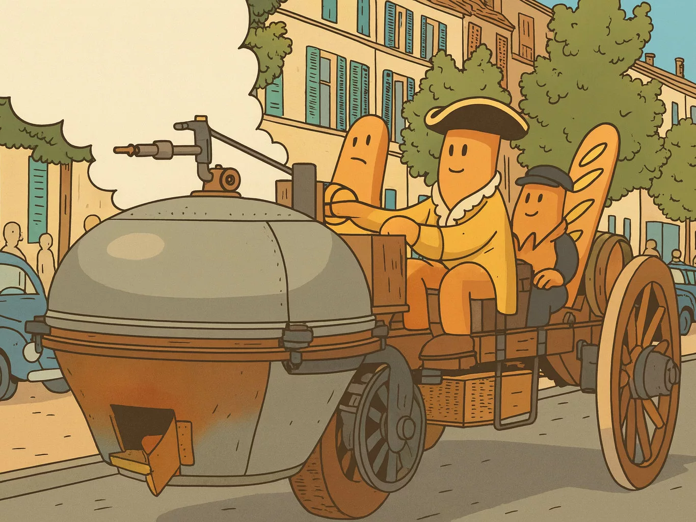 Le fardier de Cugnot, première auto à vapeur - VoxBaguette